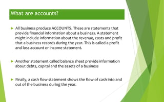 Unit+43 +role+and+objectives+of+accounting | PPTX