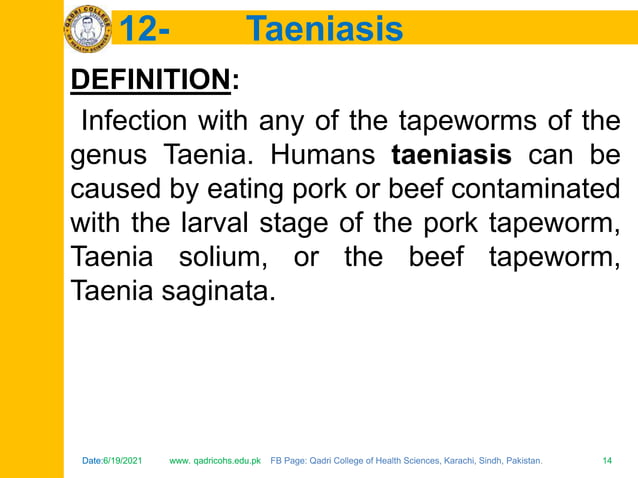 ascariasis, taeniasis,dermatomycosis | PPT | Free Download