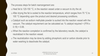 Fatty Acid Isolation (Unit 4 a) | PPTX