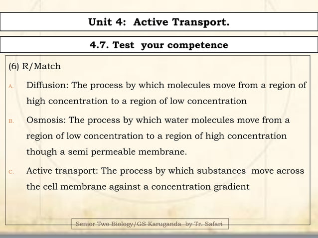 Unit 4 Active transport.pdf | Physics | Science