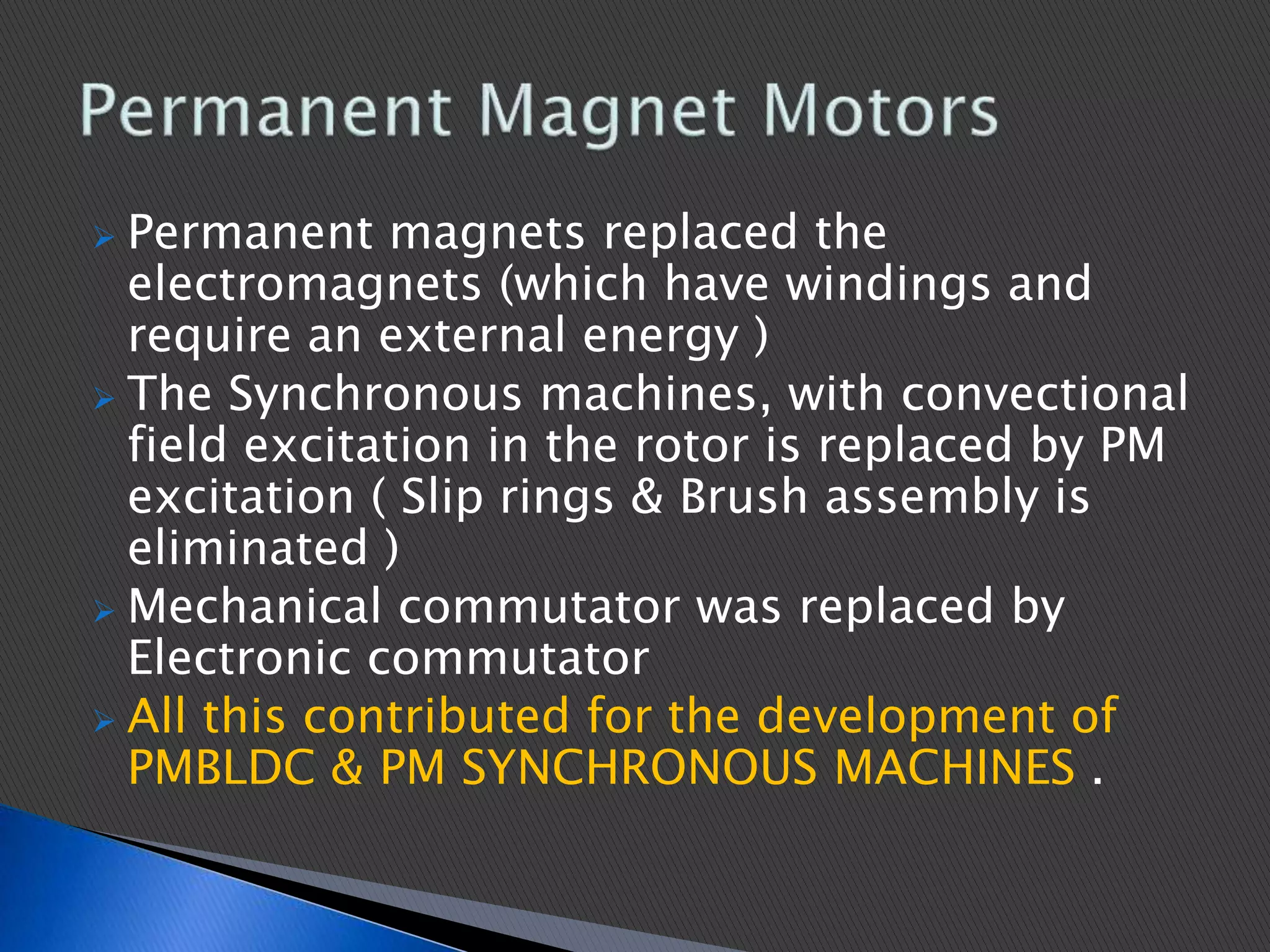 Unit 4 PMBLDC MOTORS | PPTX