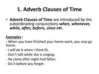 Unit 4 adverb clauses | PPT | Free Download