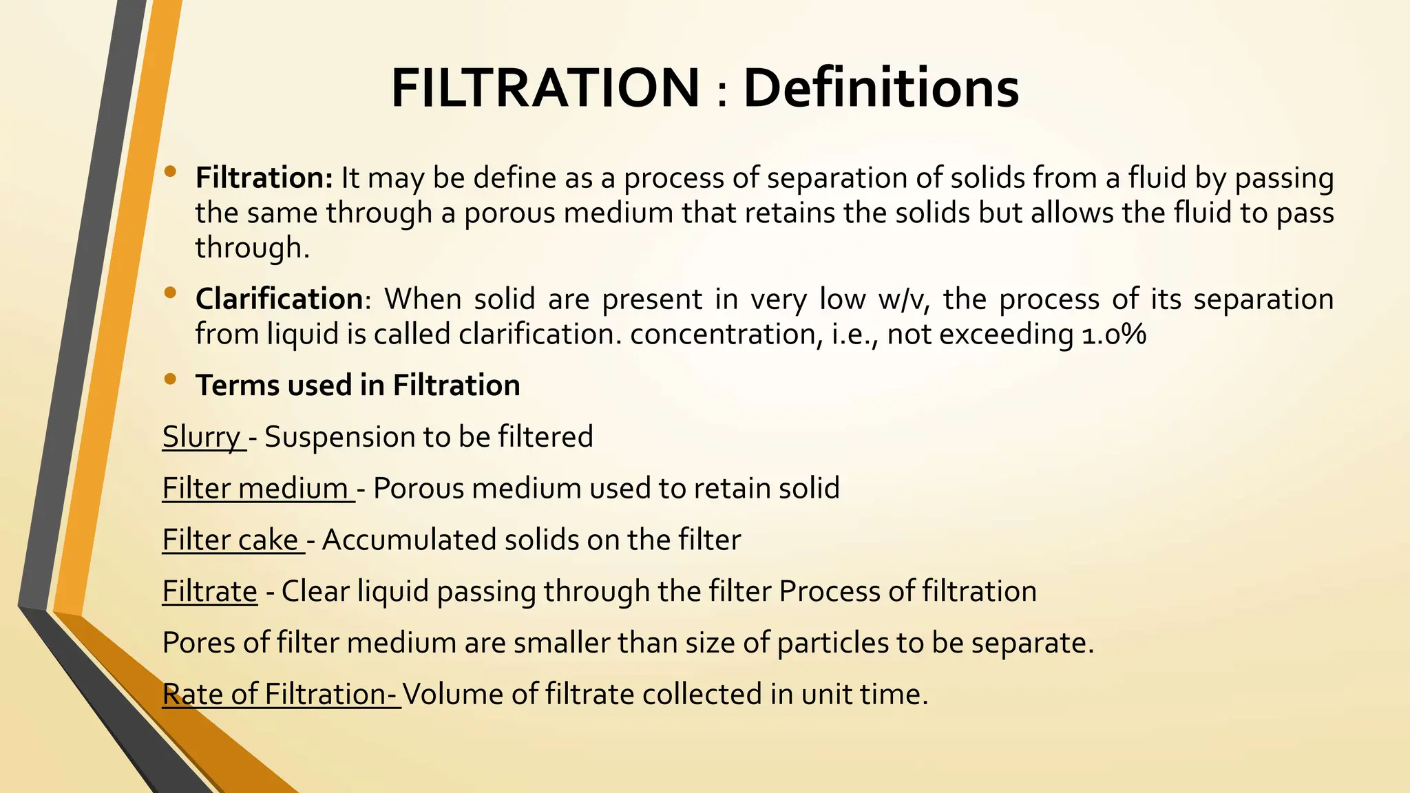 Objectives, applications & Theories in FILTRATION | PPTX