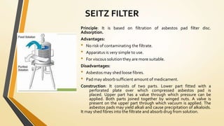 Objectives, applications & Theories in FILTRATION | PPTX | Chemistry ...