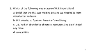 (Unit 4A) Imperialism and Spanish-American War | PPT