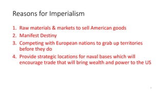 (Unit 4A) Imperialism and Spanish-American War | PPTX
