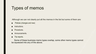 Unit 4 (A); Memo Writing Lecture, Educational Platform.pptx