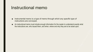 Unit 4 (A); Memo Writing Lecture, Educational Platform.pptx | Business ...