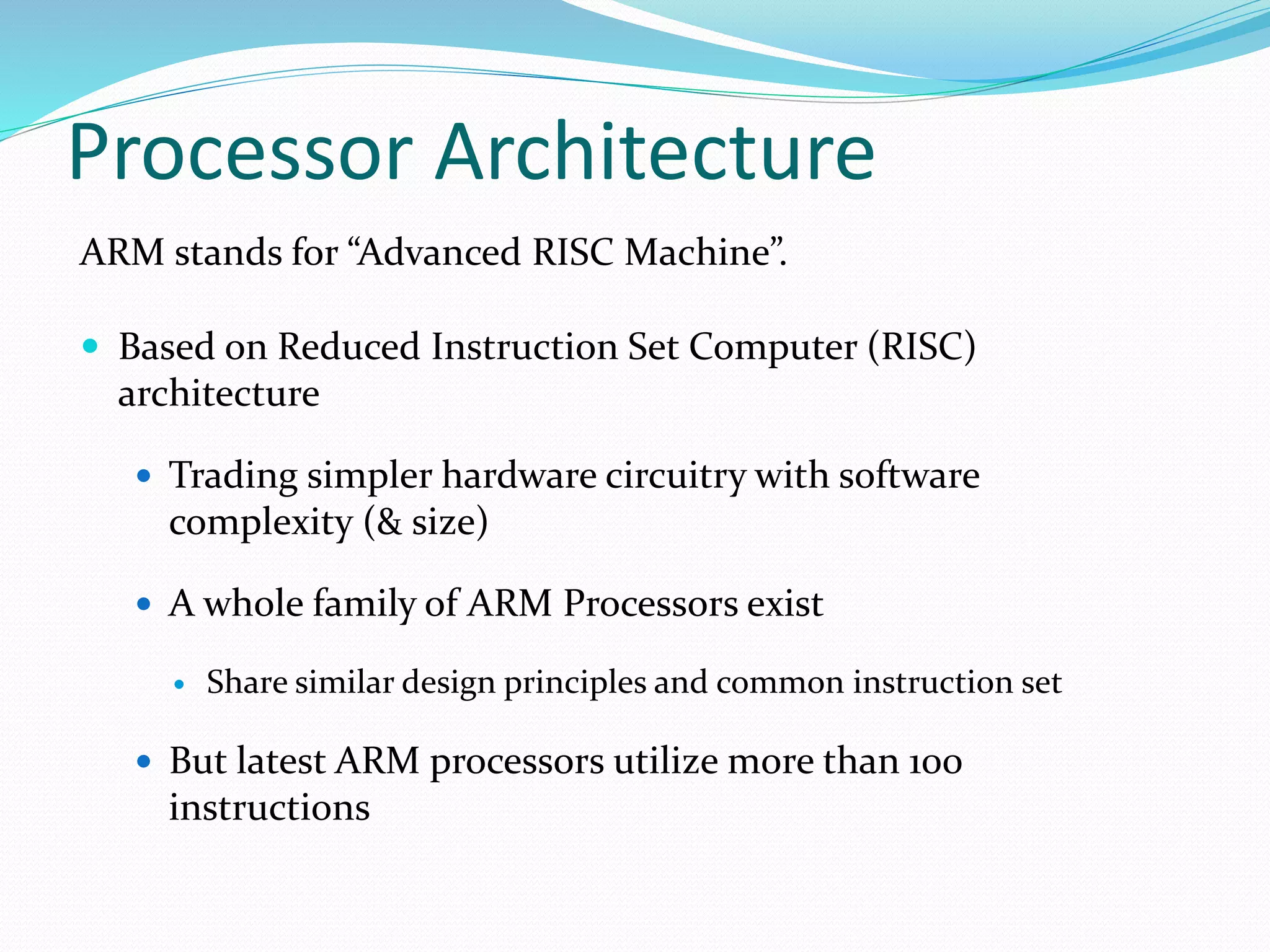 Unit 4 _ ARM Processors .pptx | Operating Systems | Computer Software and Applications