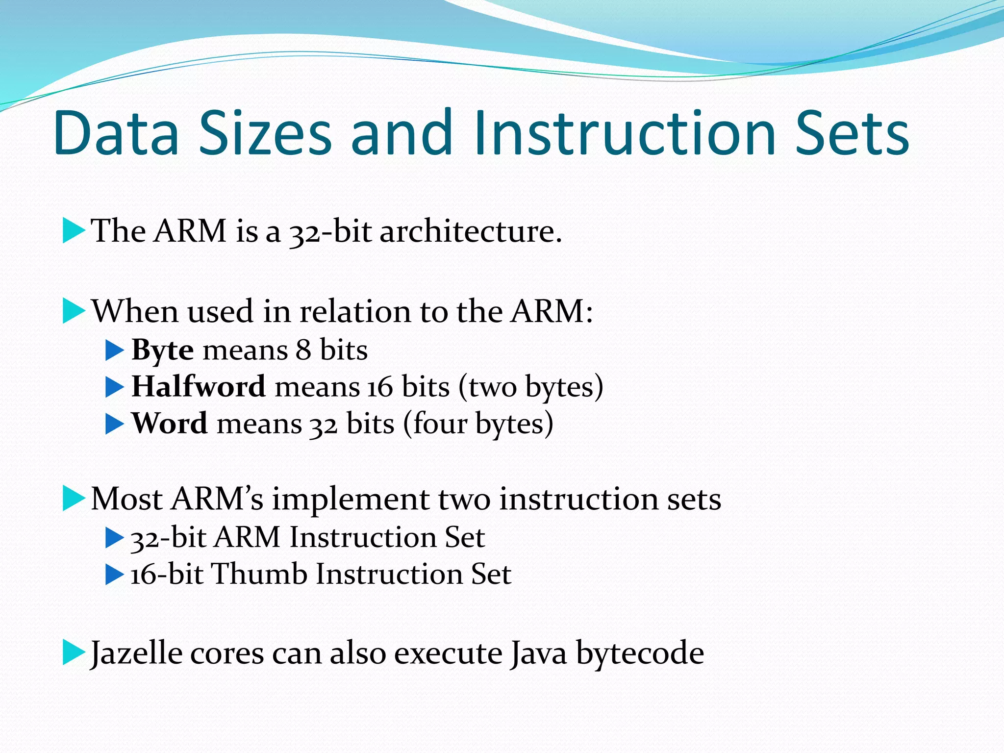 Unit 4 _ ARM Processors .pptx | Operating Systems | Computer Software and Applications