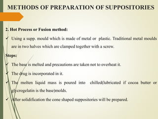 Suppositories and Pessaries, Semi-solid dosage forms | PPTX