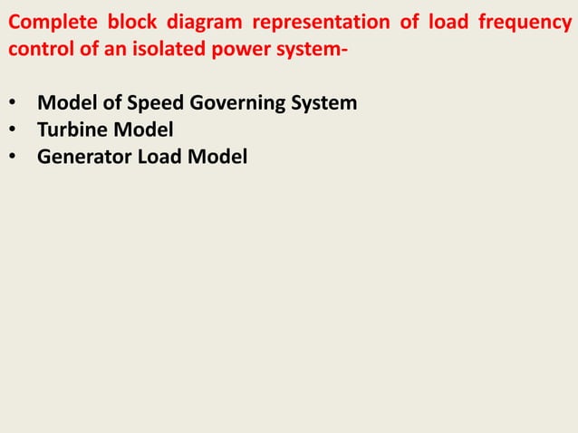 Unit 4 Automatic Generation Control | PPTX