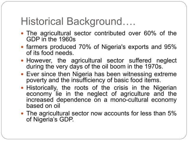 Structure of the Nigerian Economy: Agricultural Sector | PPTX