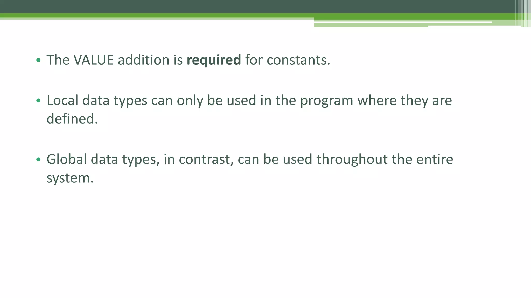 Unit 4 Basic Abap Statements Abap Structures And Abap Logical Expressions Ppt