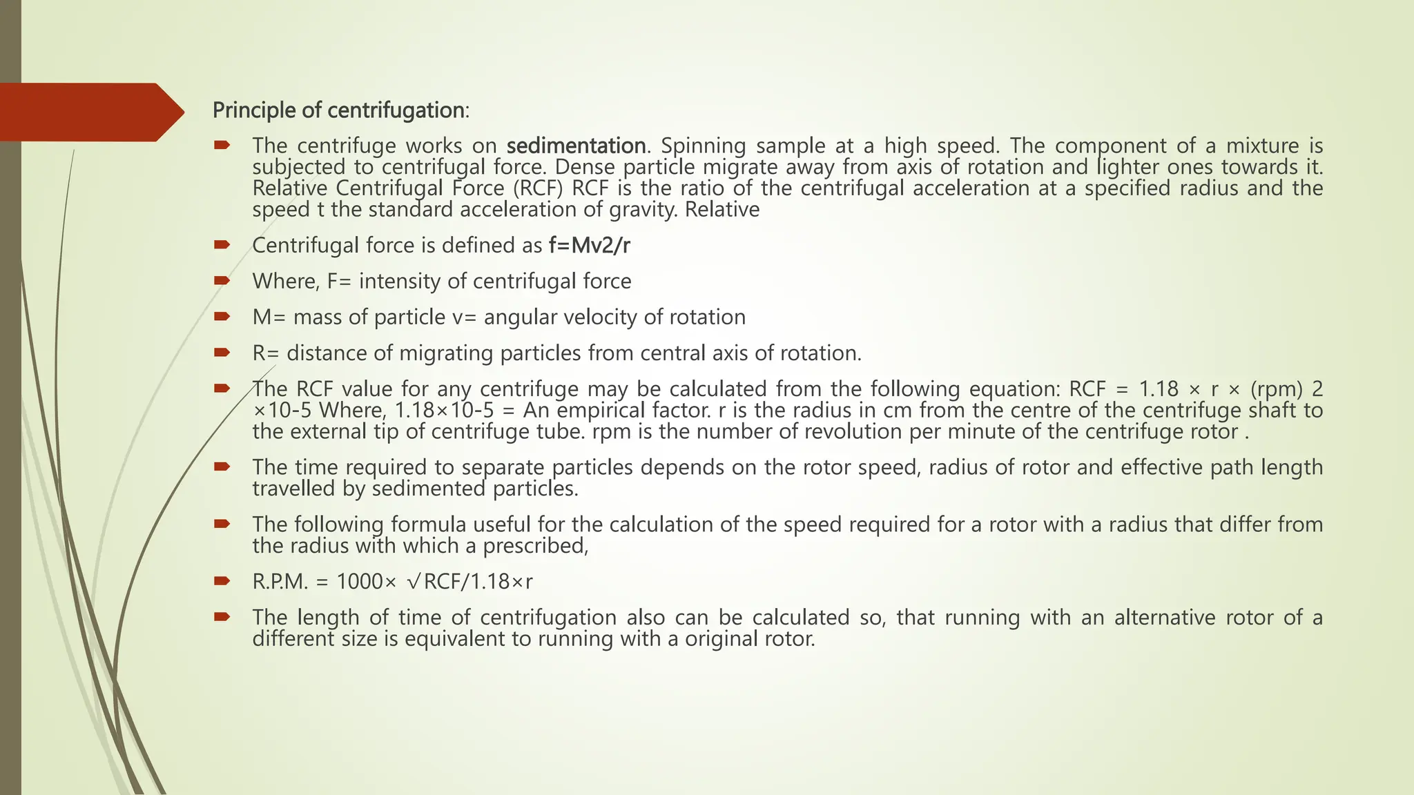 Objectives, principle & applications of CENTRIFUGATION | PPTX