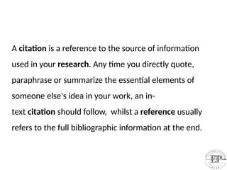 Unit 4 (B); citation & referencing, Educational Platform.pptx