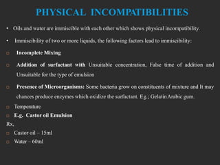 Pharmaceutical Incompatibilities, Physical, Chemical and Therapeutic | PPTX