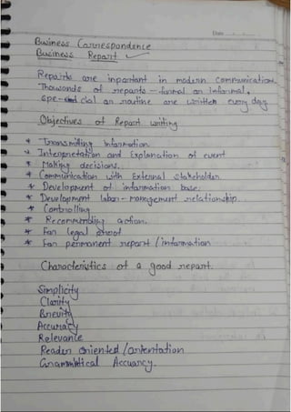 Unit 4 report writing in business communication | PDF