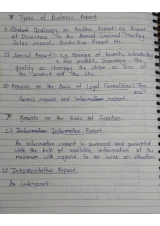 Unit 4 report writing in business communication | PDF