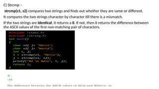 UNIT 4C-Strings.pptx for c language and basic knowledge | PPTX