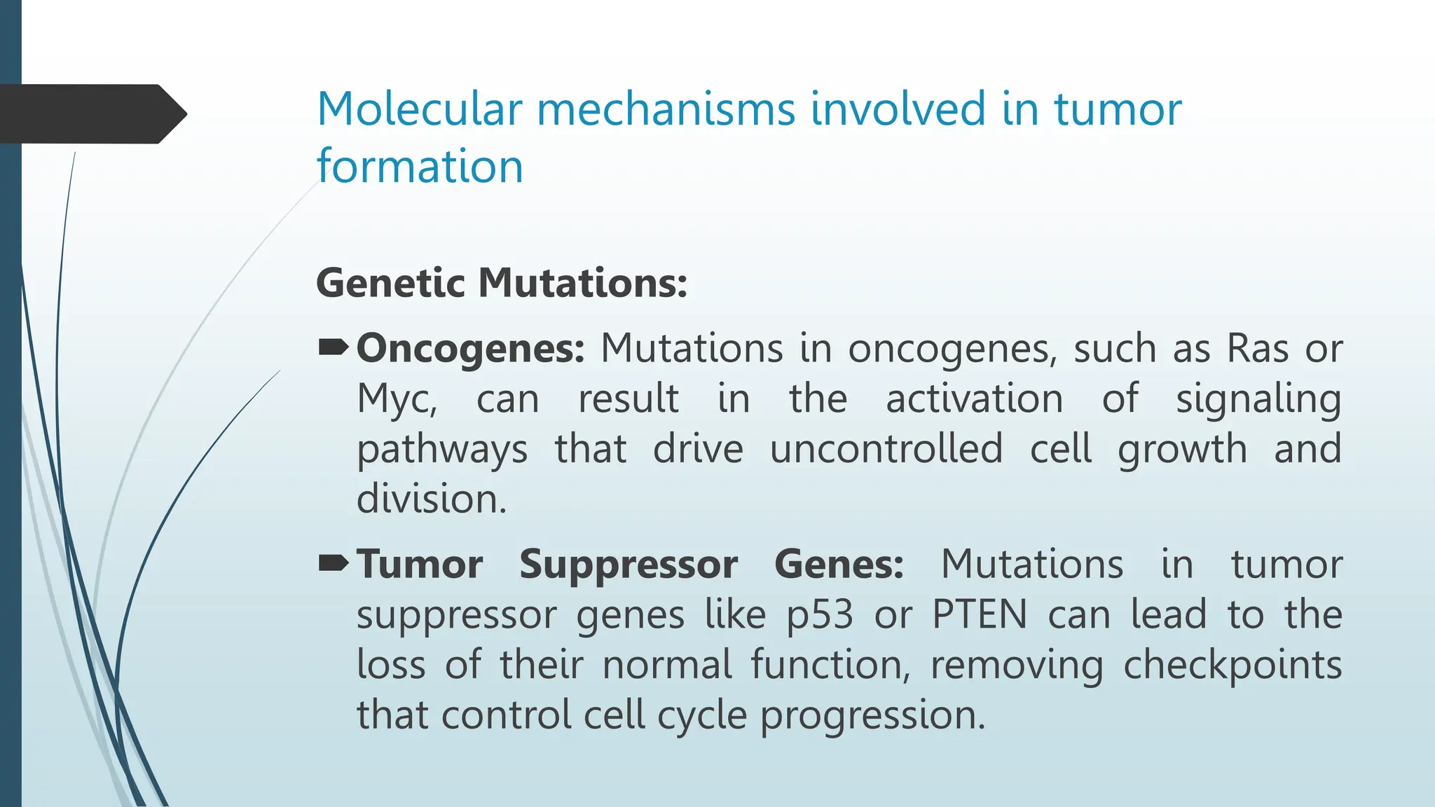 Cancer Biology: Tumor Formation, Molecular mechanism | PPT