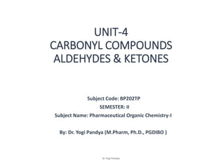 CARBONYL COMPOUNDS ALDEHYDES AND KETONES | PDF