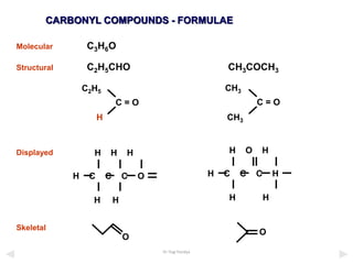 CARBONYL COMPOUNDS ALDEHYDES AND KETONES | PDF