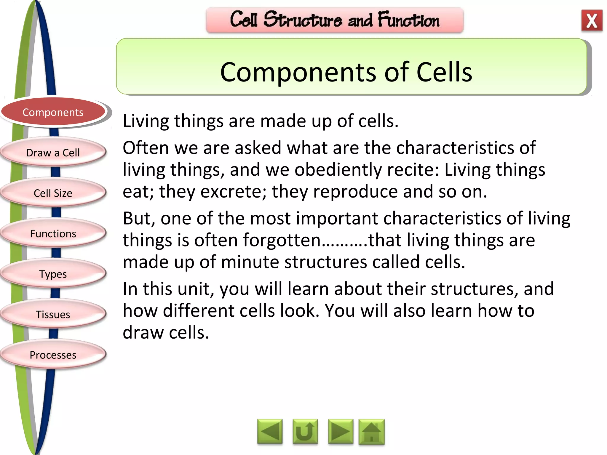 Biology M1 Cell Structure and Function | PPT