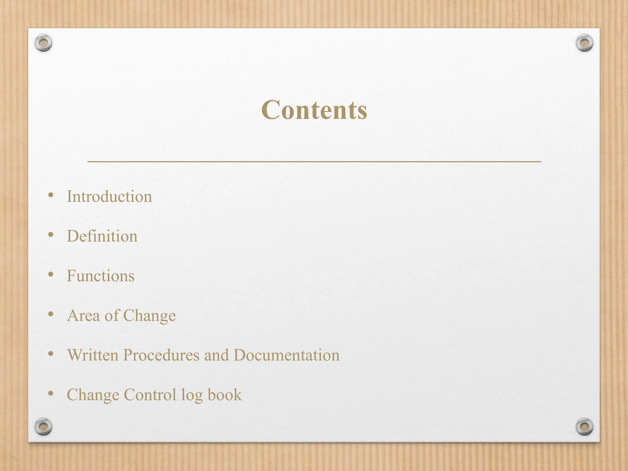 Change Control in Pharmaceutical Industry | PPTX