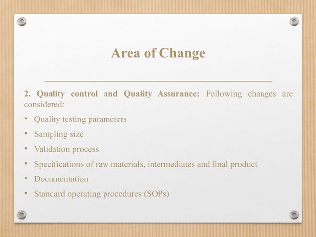 Change Control in Pharmaceutical Industry | PPTX