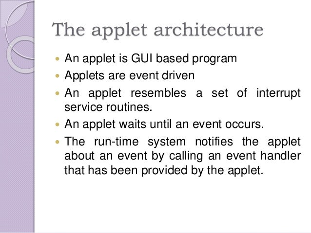 Java Unit4 Chapter1 Applets 