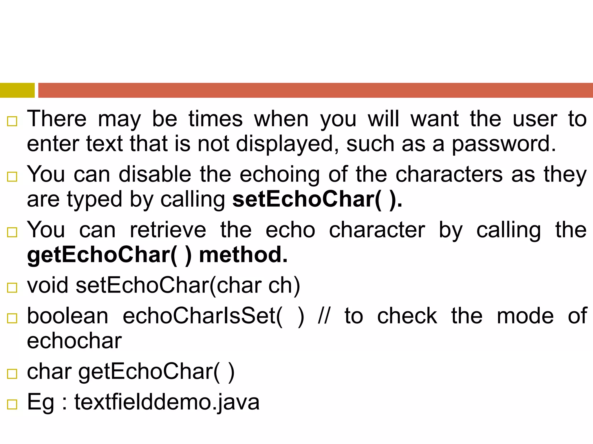 java-Unit4 chap2- awt controls and layout managers of applet | PPTX | Operating Systems ...