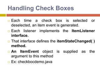 java-Unit4 chap2- awt controls and layout managers of applet | PPTX