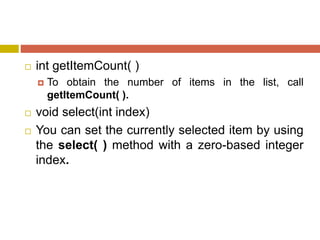 java-Unit4 chap2- awt controls and layout managers of applet | PPTX