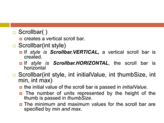 java-Unit4 chap2- awt controls and layout managers of applet | PPTX
