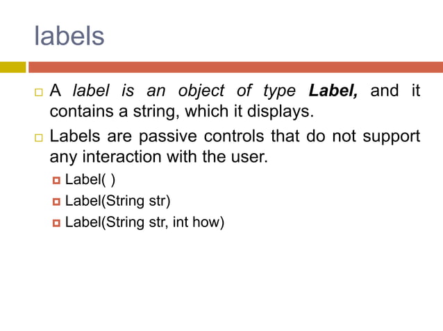 java-Unit4 chap2- awt controls and layout managers of applet | PPTX | Operating Systems ...