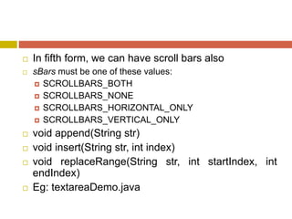 java-Unit4 chap2- awt controls and layout managers of applet | PPTX