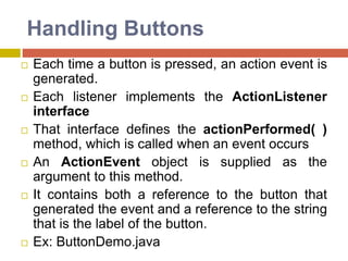 java-Unit4 chap2- awt controls and layout managers of applet | PPTX