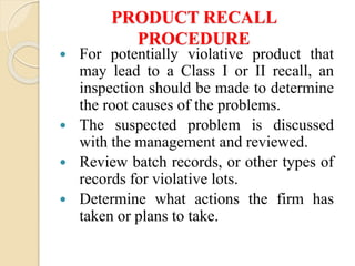 A COMPLETE STUDY ON COMPLAINTS, DRUG RECALL, RETURNED PRODUCTS, AND ...