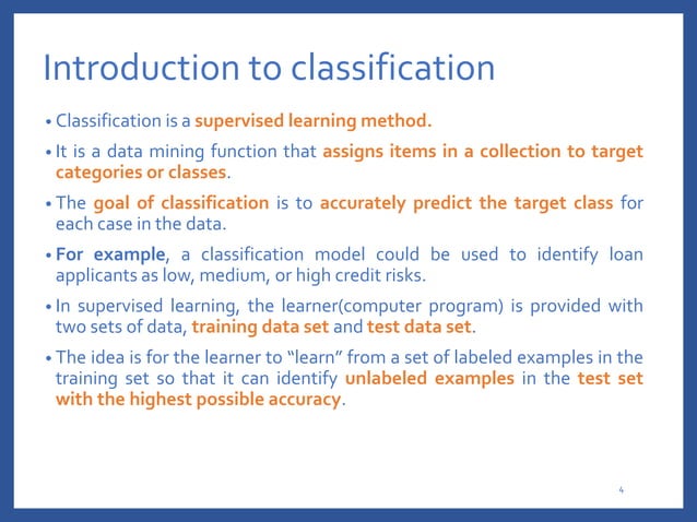 Unit 4 Classification of data and more info on it | PPT