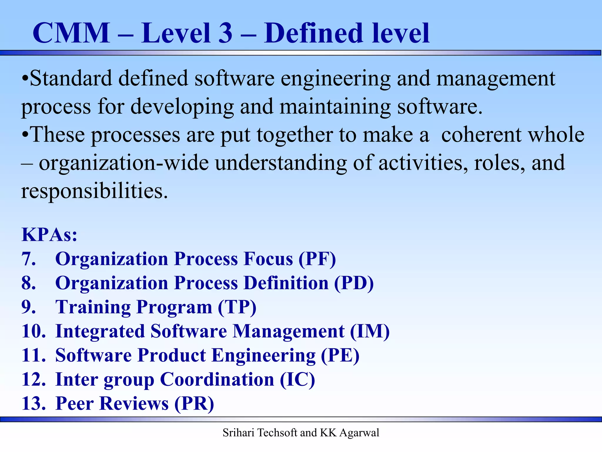 Unit4 Software Engineering Institute (SEI)’s Capability Maturity Model (CMM) And (CMMI) | PPTX