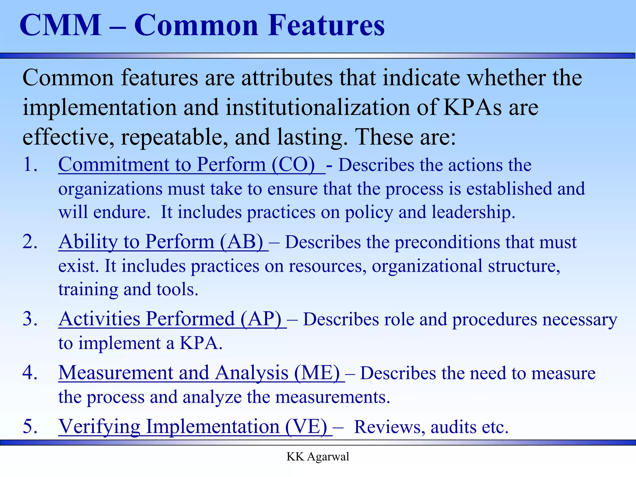 Unit4 Software Engineering Institute (SEI)’s Capability Maturity Model ...