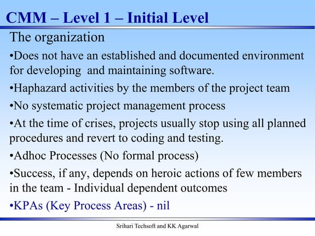 Unit4 Software Engineering Institute (SEI)’s Capability Maturity Model ...