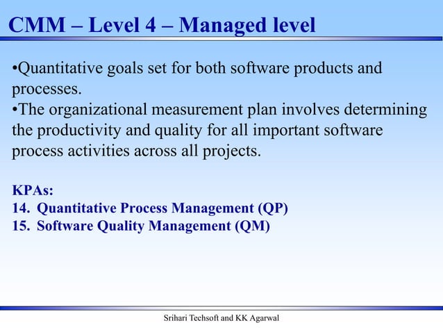 Unit4 Software Engineering Institute (SEI)’s Capability Maturity Model (CMM) And (CMMI) | PPTX ...