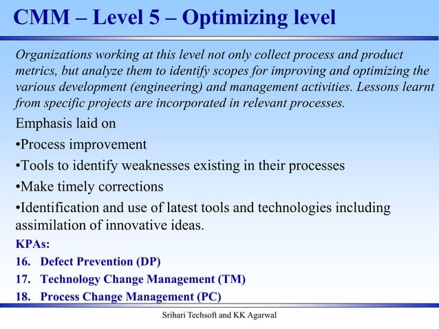 Unit4 Software Engineering Institute (SEI)’s Capability Maturity Model ...