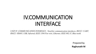 communication interfaces-Embedded real time systems | PDF