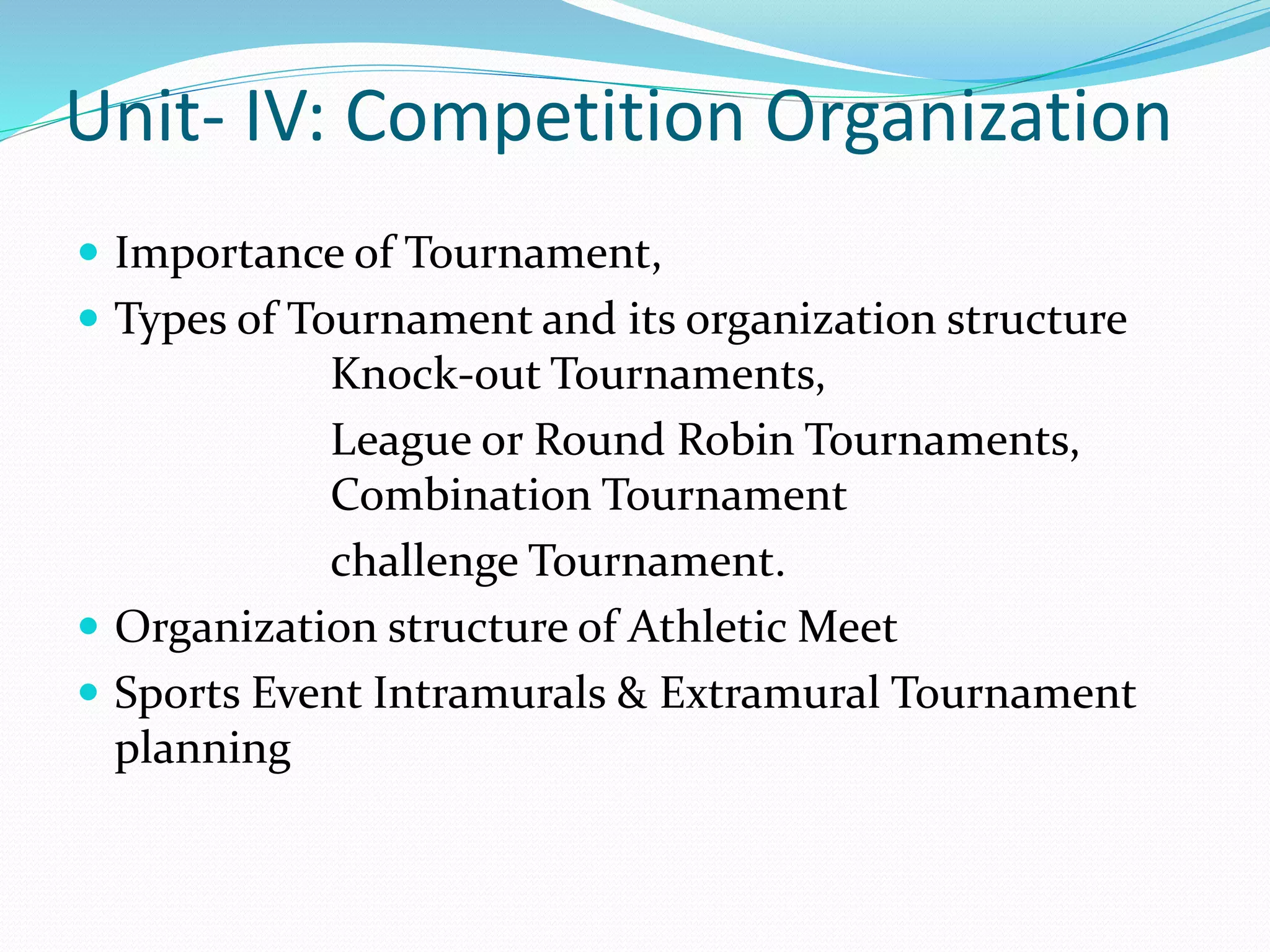 Unit 4 competion and organization | PPTX