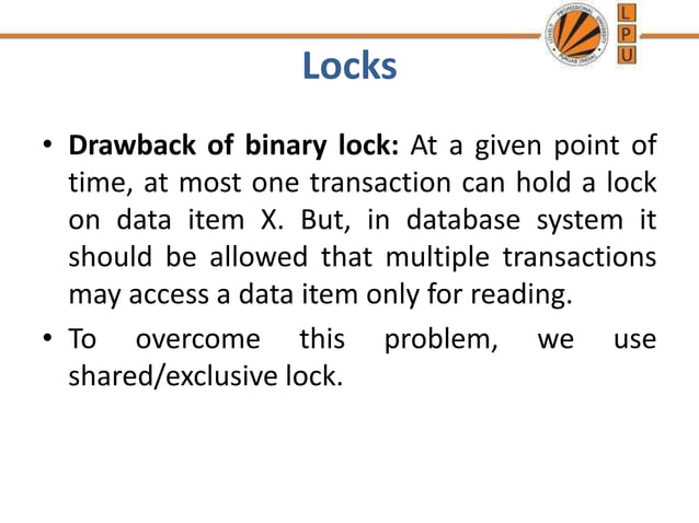 Unit 4 Concurrency Controlpptx Dbms Lovely Ppt
