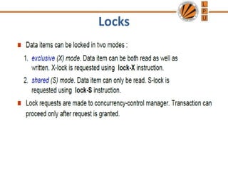 Unit 4 Concurrency control.pptx dbms lovely | PPTX