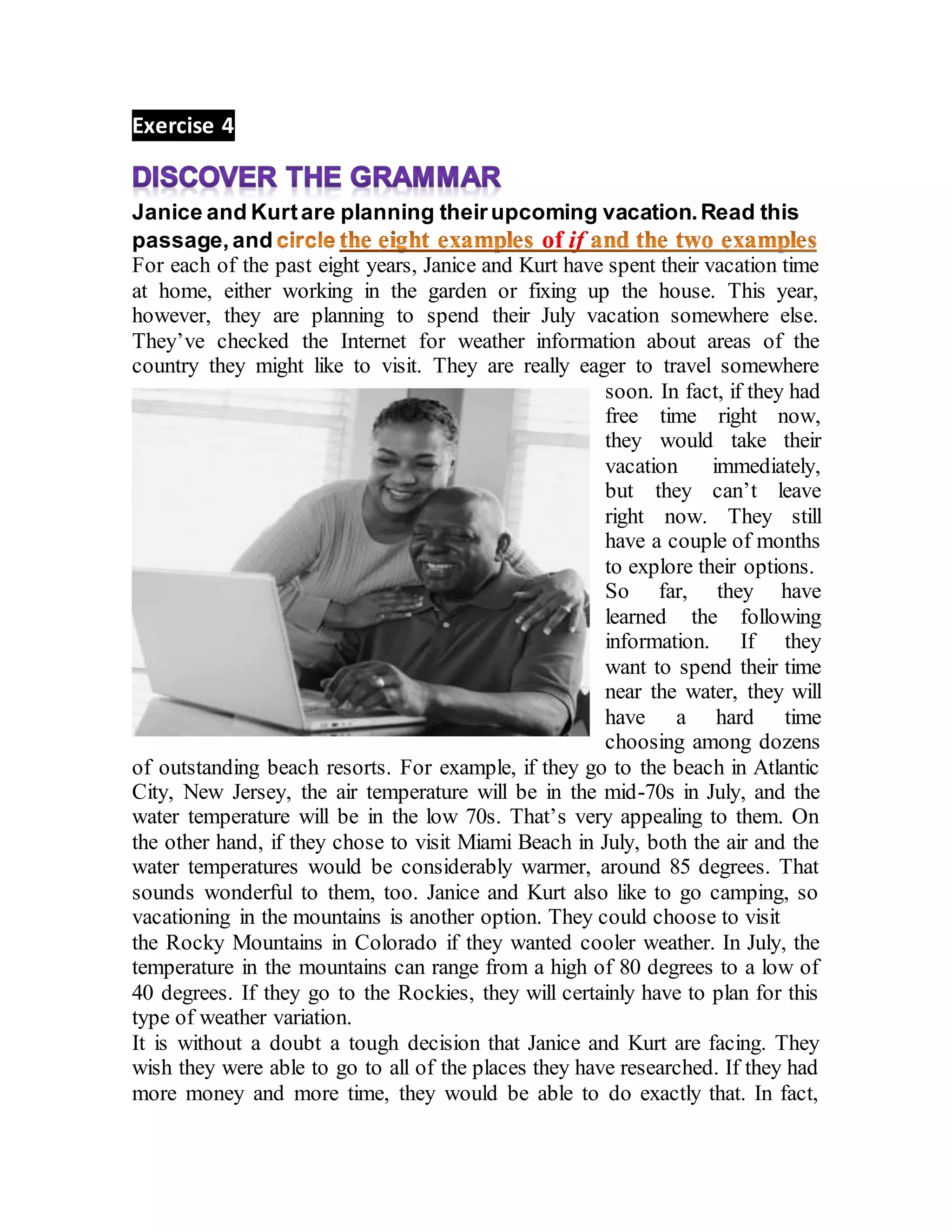 Unit 4(conditional homwork) | PDF